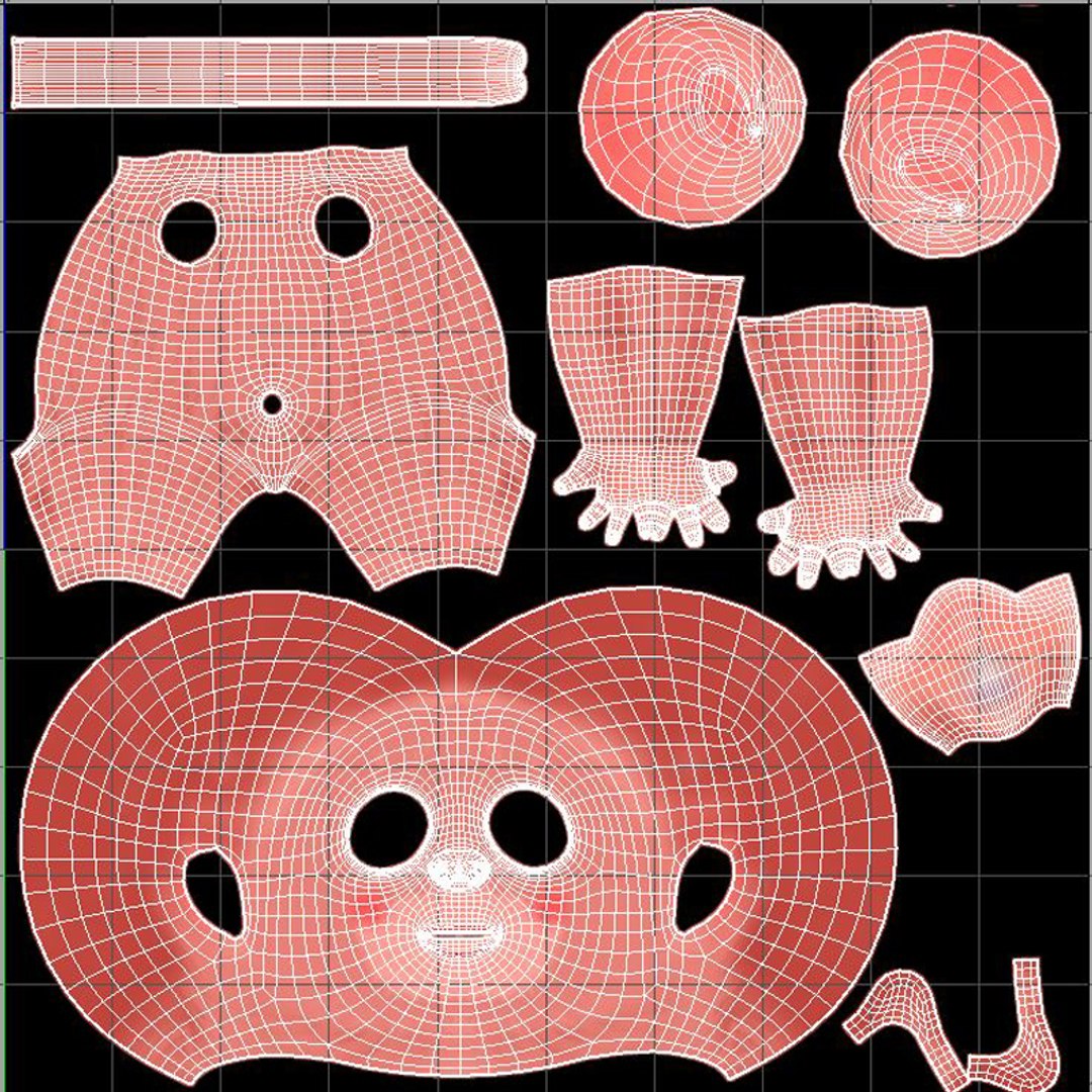 3D Cartoon Monkey Girl Model - TurboSquid 2428457