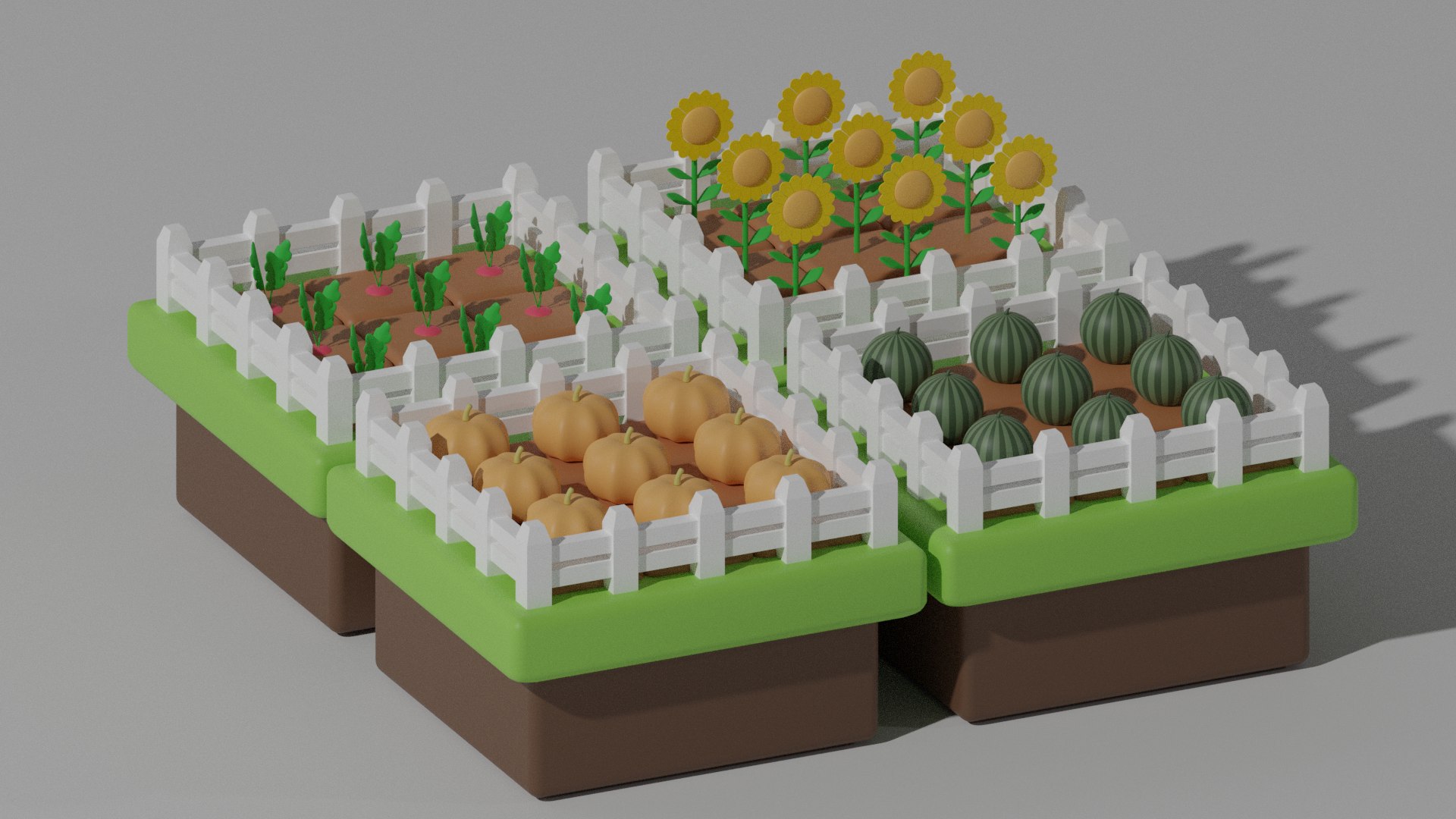Cartoon Farm 3D Model - TurboSquid 2348143