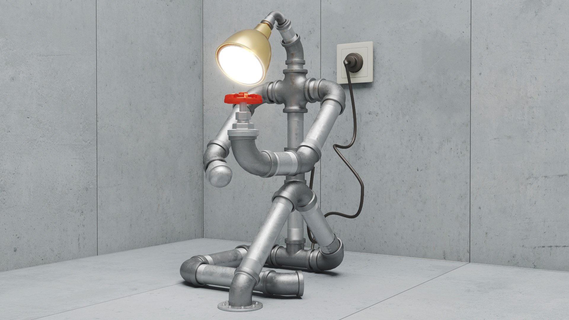 Pipe Decorative Lamp 2 3D Model - TurboSquid 1902781