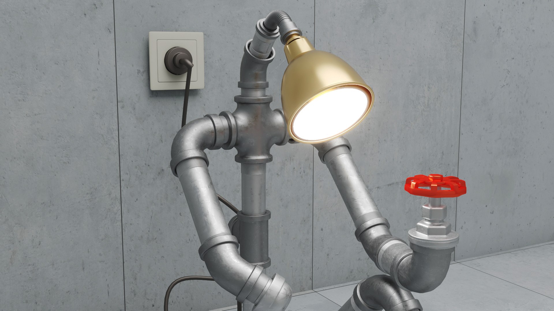 Pipe Decorative Lamp 2 3D Model - TurboSquid 1902781