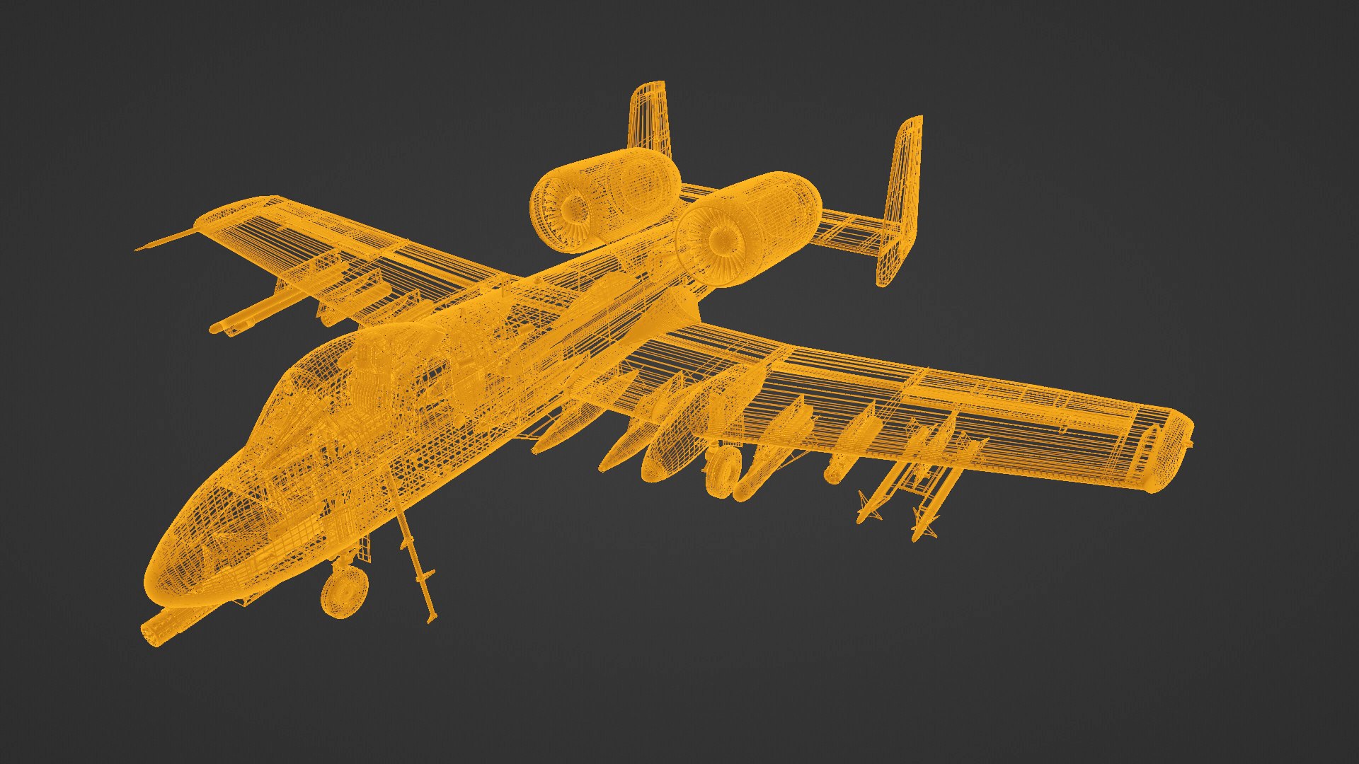 Fairchild Republic A-10a Thunderbolt 3d Model