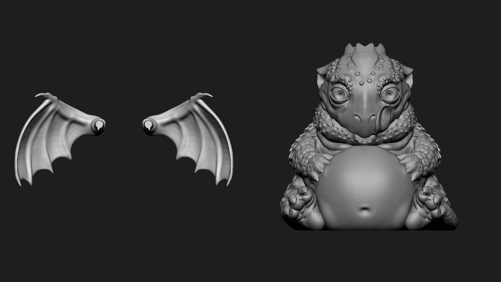 Well Fed Dragon 3D Model - TurboSquid 1973425