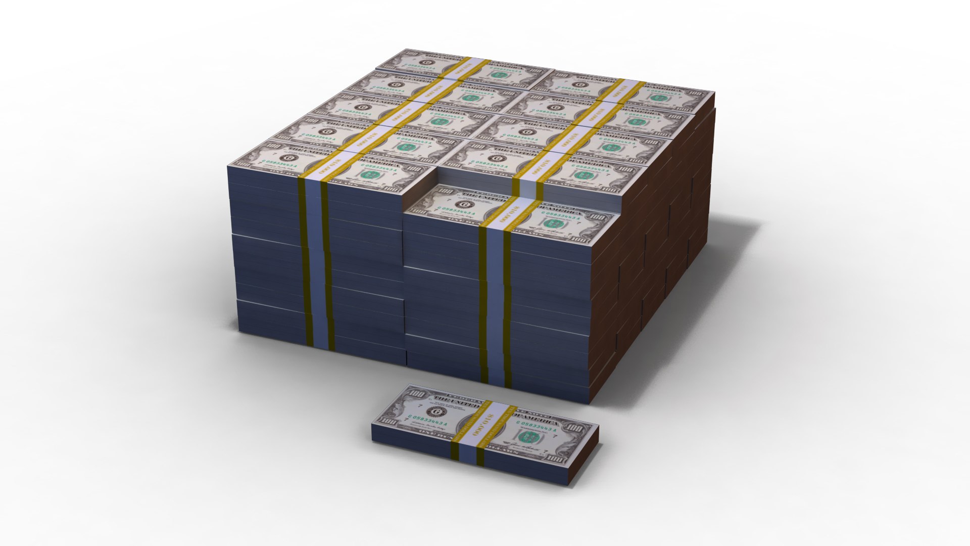 Million Dollars 3D Model - TurboSquid 1362094