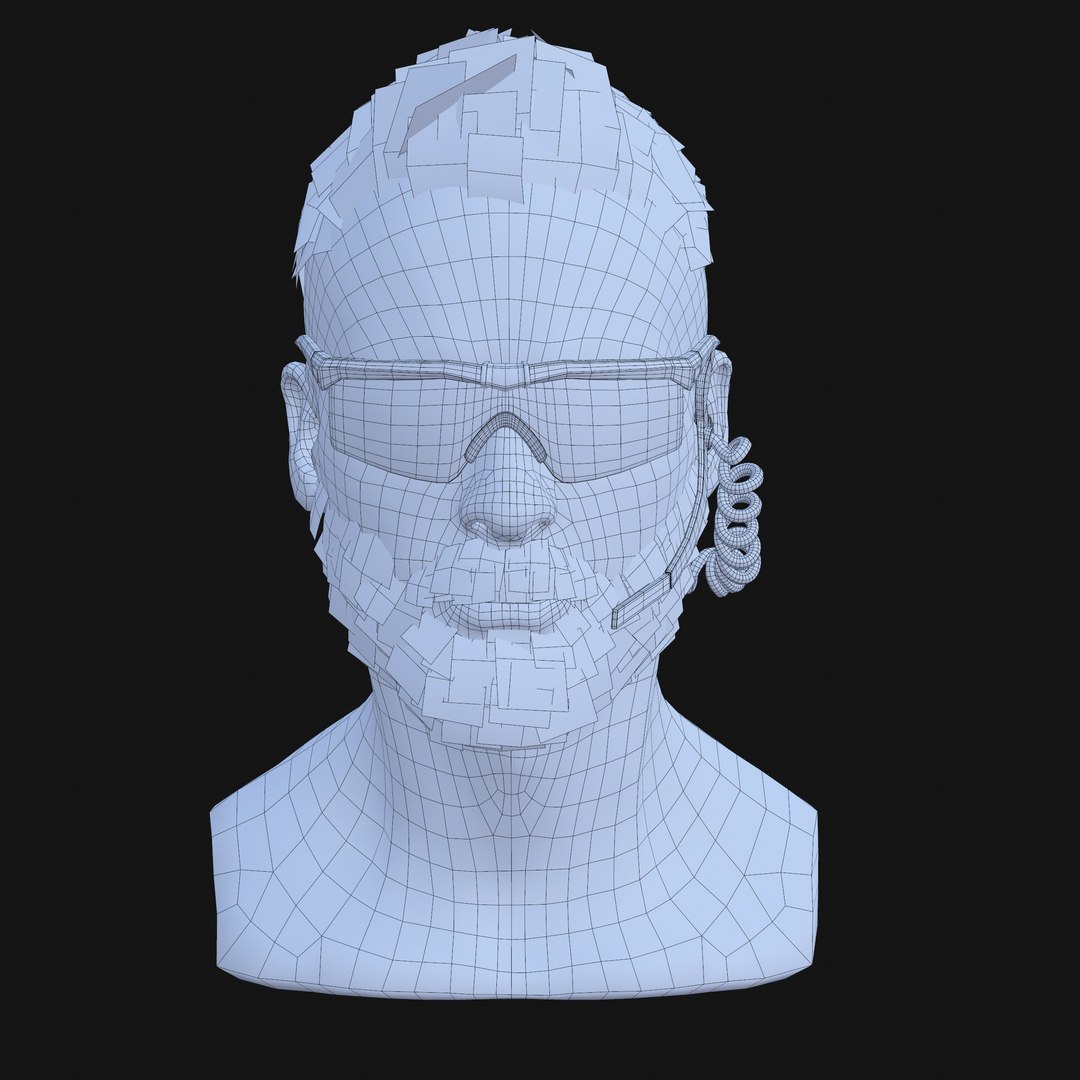 3d Soldier Head Model