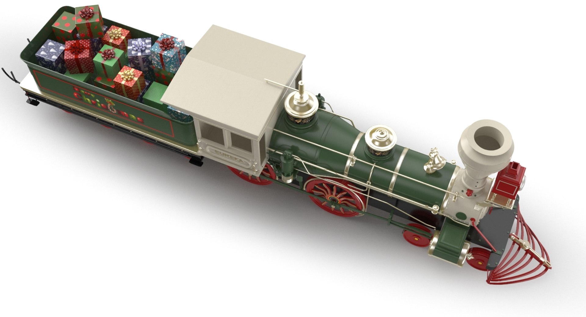 Christmas train 3D model - TurboSquid 1353537