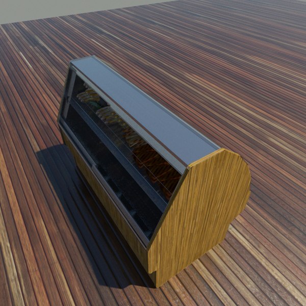 3d refrigerated display case model