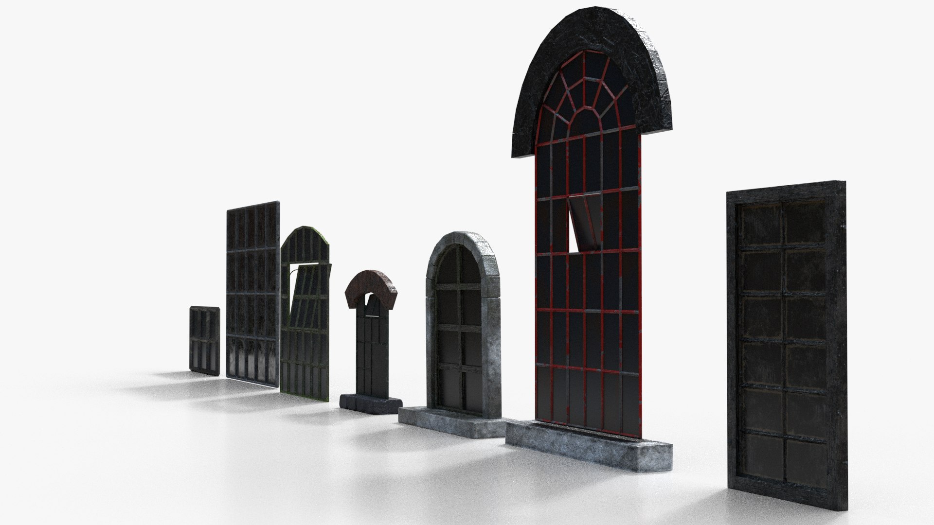 3D Industrial Window Set - TurboSquid 2155096