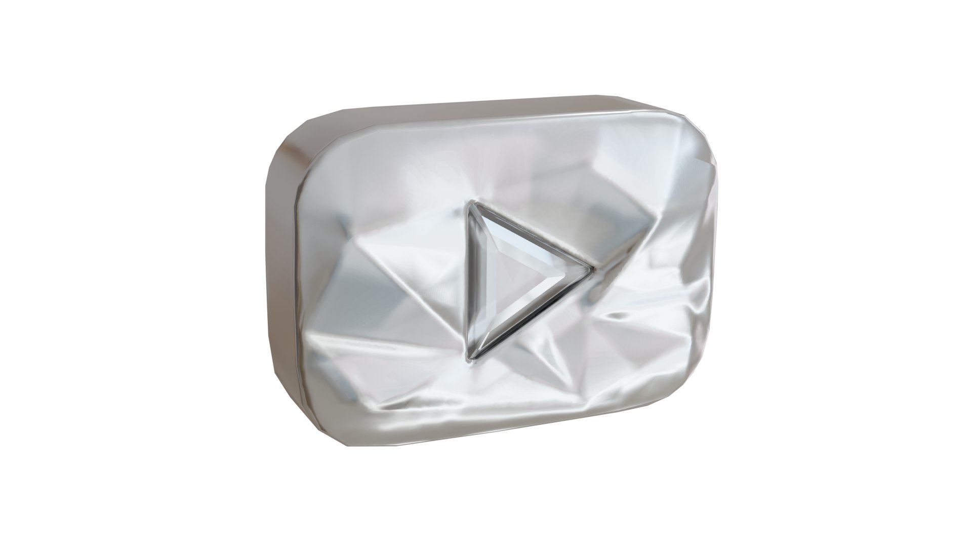 3D YouTube Diamond Play Button - TurboSquid 2100552