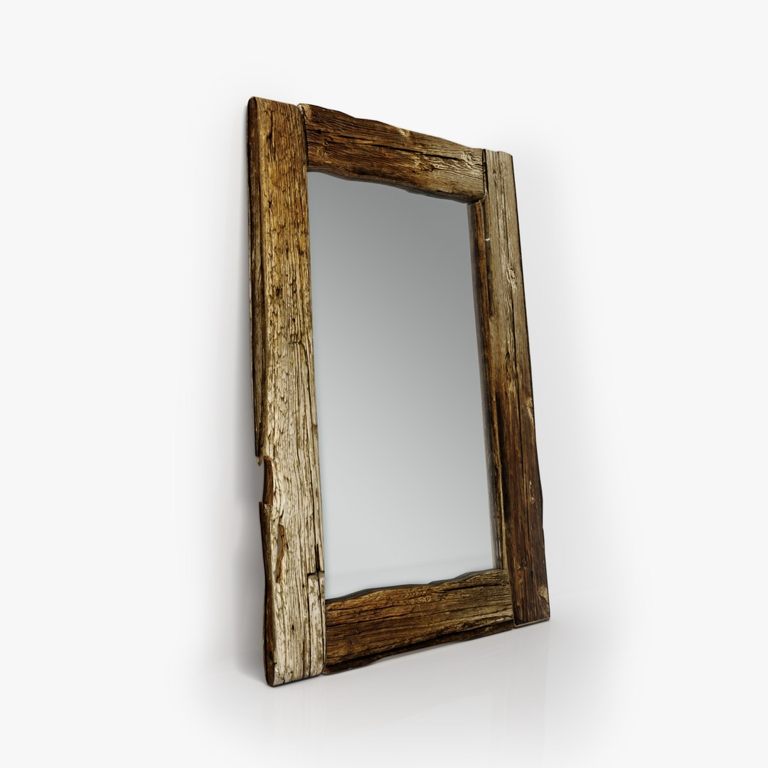 Rustic Wooden Mirror 3d Max