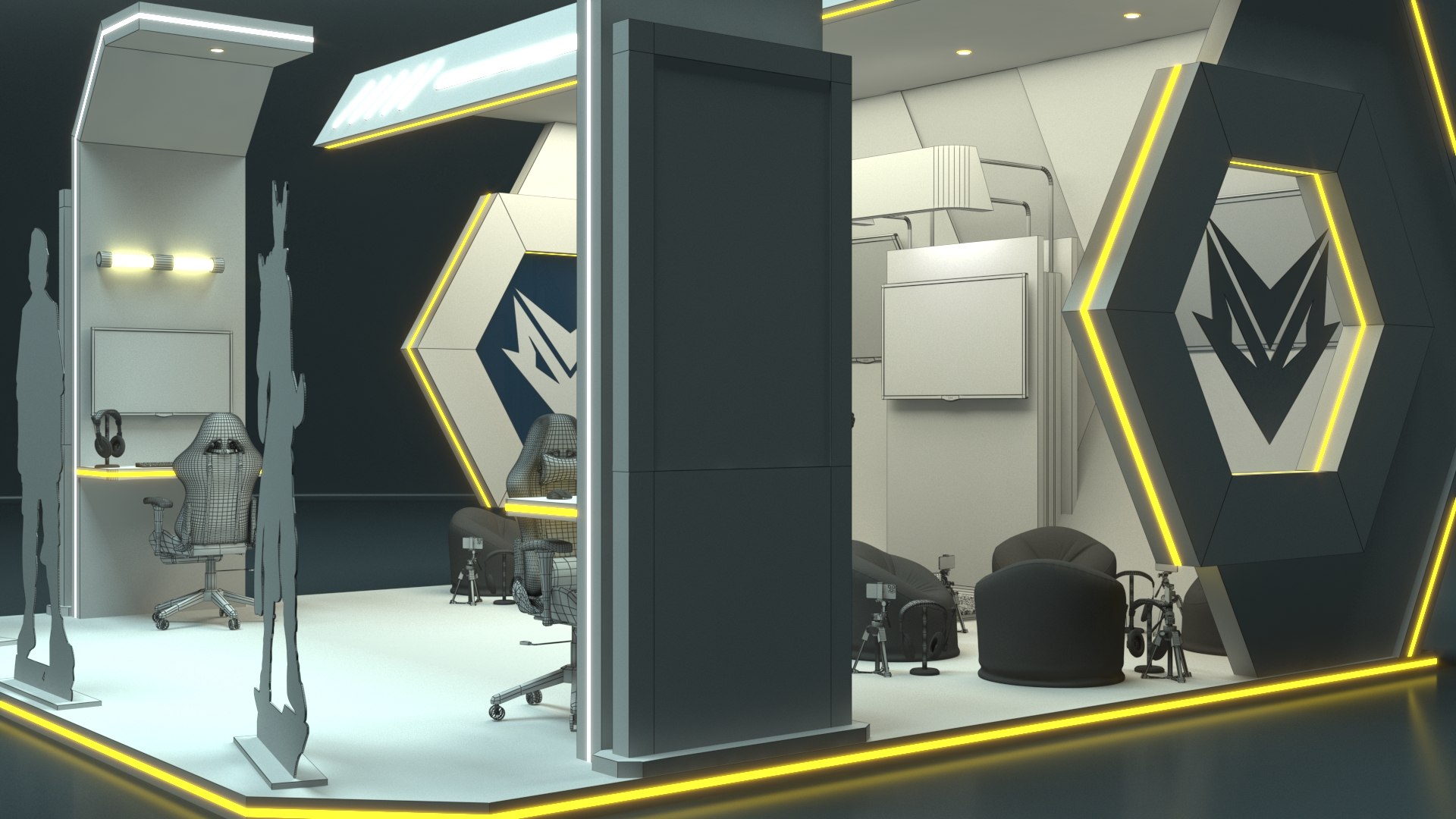 Gaming Exhibition Stand Stall 3D - TurboSquid 2209242