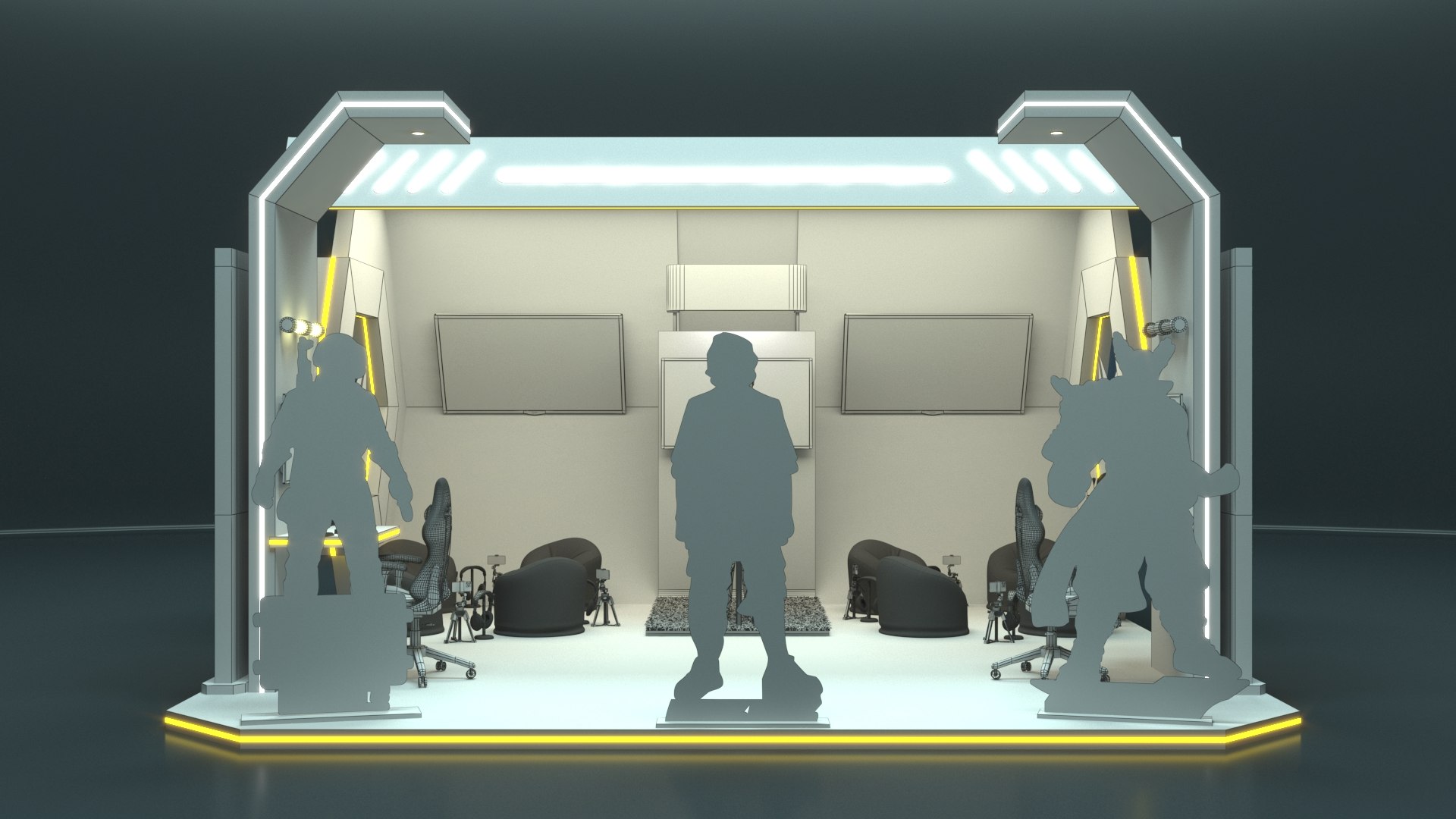 Gaming Exhibition Stand Stall 3D - TurboSquid 2209242