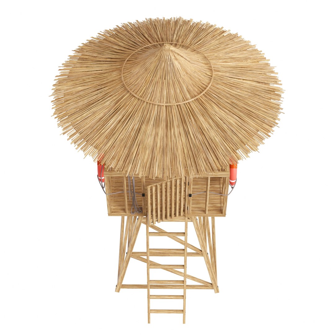 3D Lifeguard Tower Post - TurboSquid 1398765