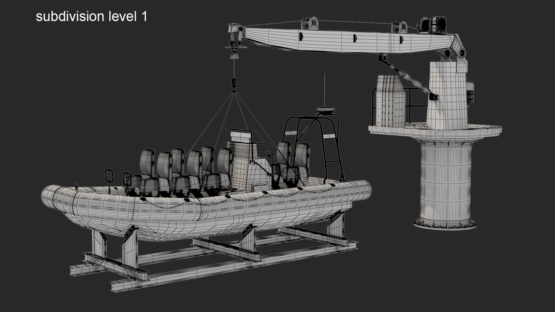 3D boat rhib davit - TurboSquid 1637807