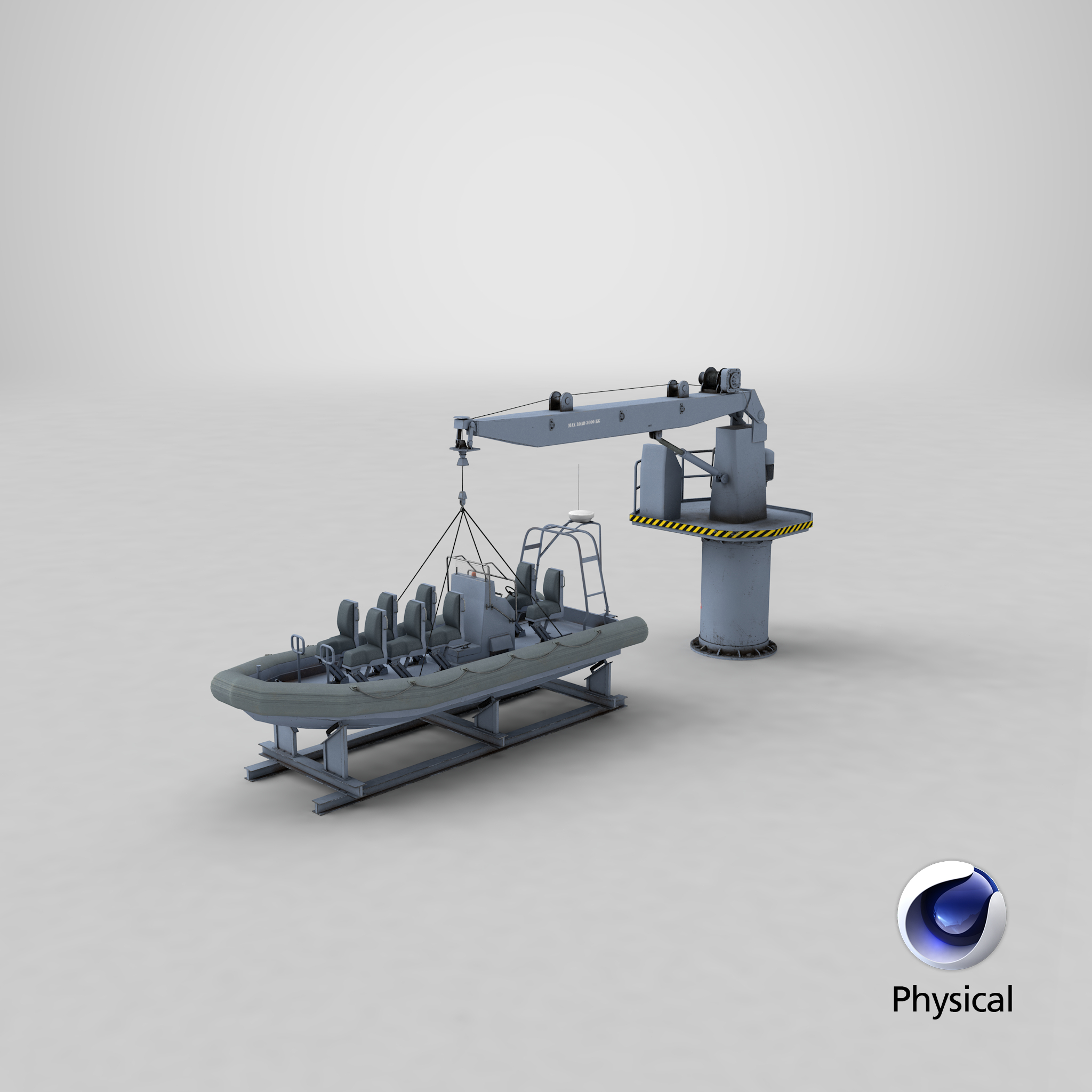 3D boat rhib davit - TurboSquid 1637807