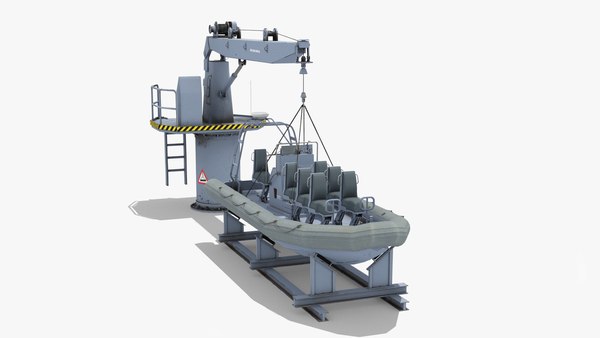 Davit이있는 RHIB 3D 모델 - TurboSquid 1637807