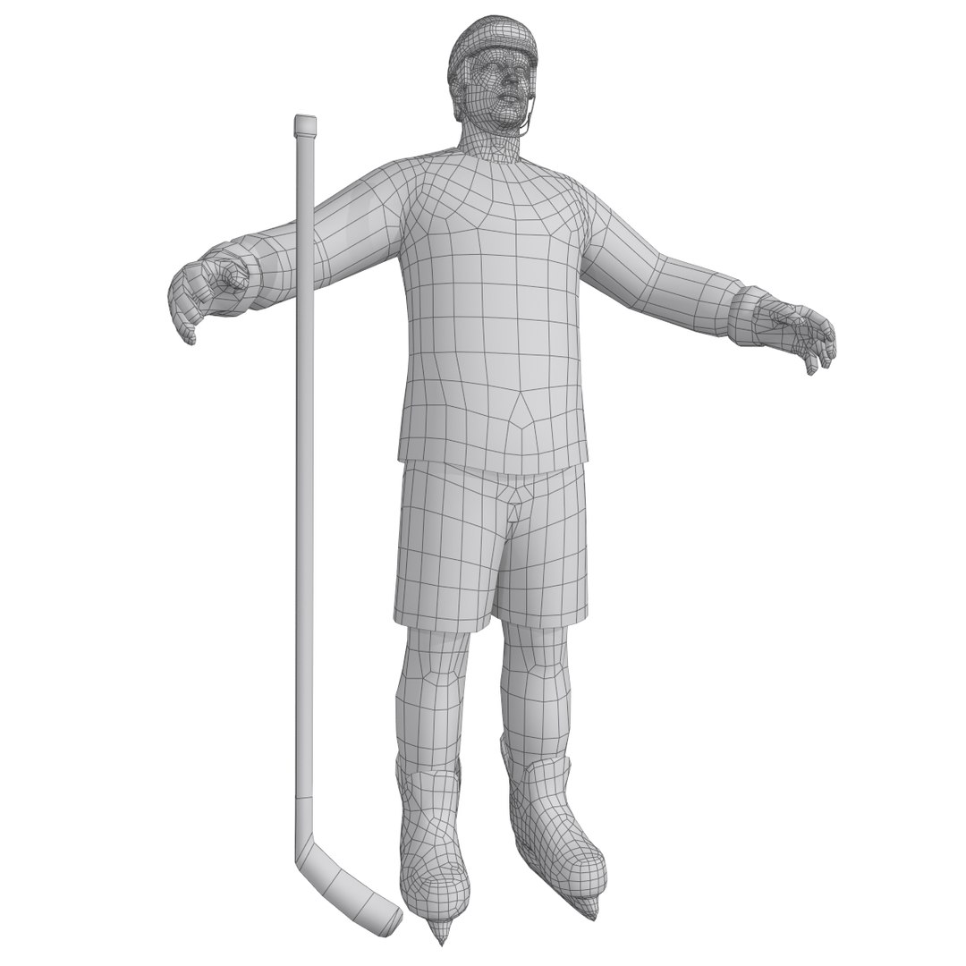 3d Hockey Player Model