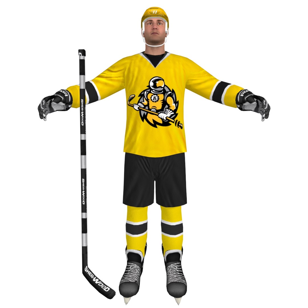 3d Hockey Player Model