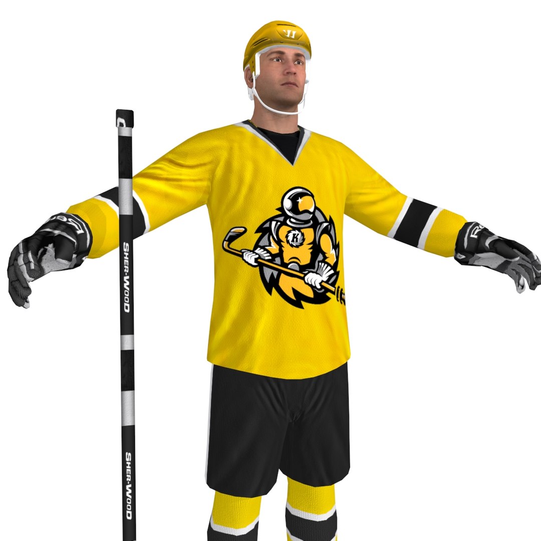 3d Hockey Player Model