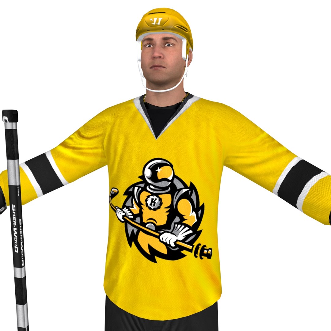 3d Hockey Player Model