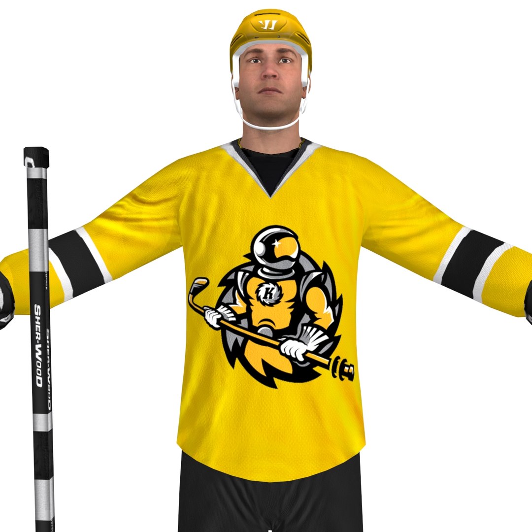 3d Hockey Player Model