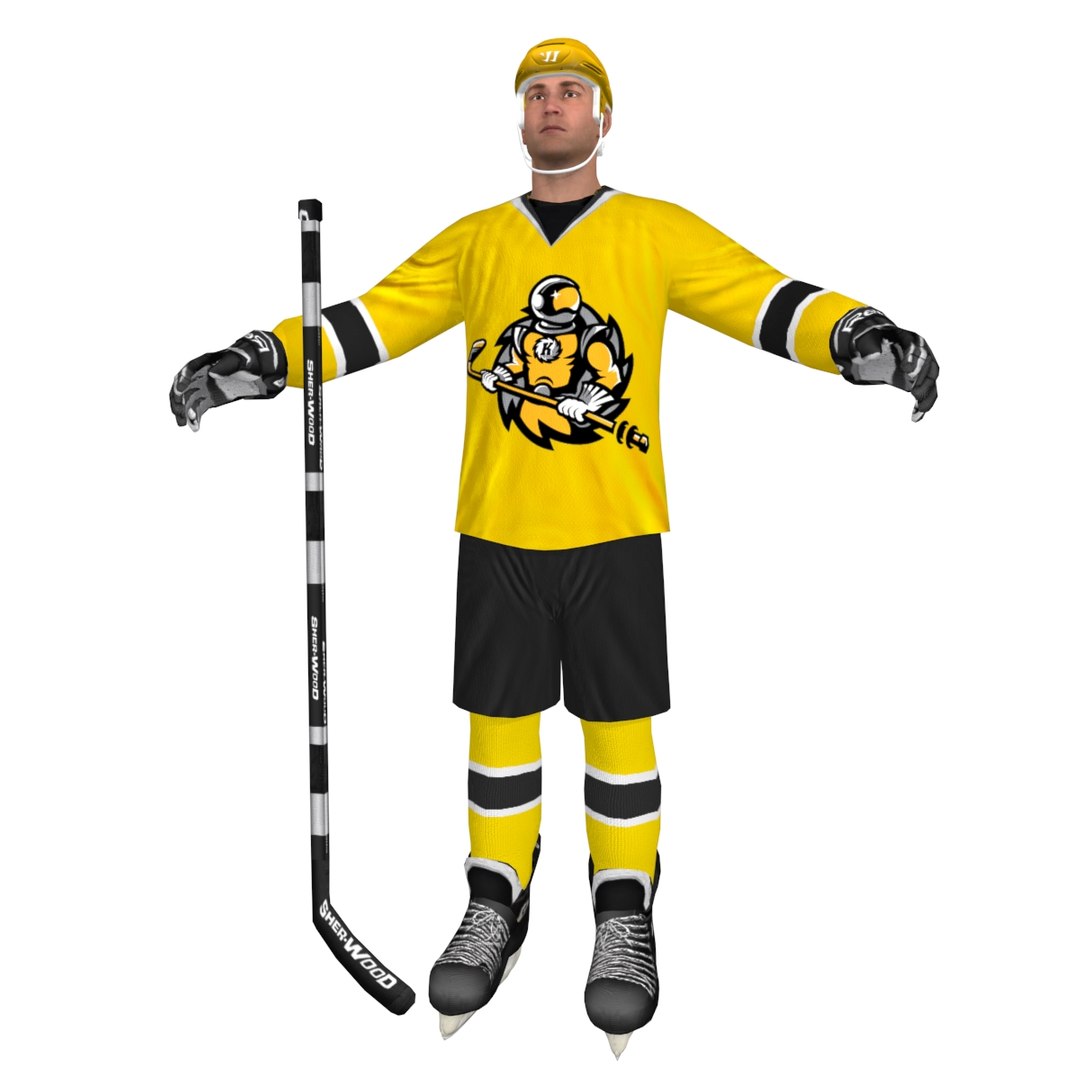 3d Hockey Player Model