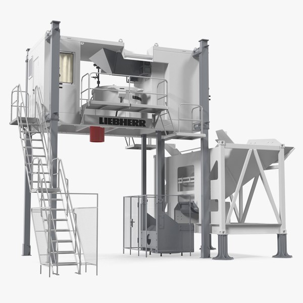 Mobile mixing plant liebherr 3D model - TurboSquid 1407046