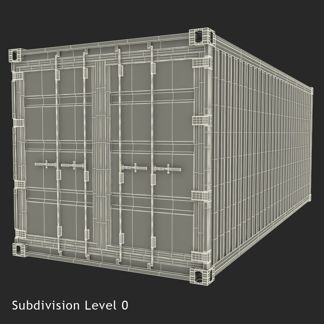 3d 20 foot storage container model