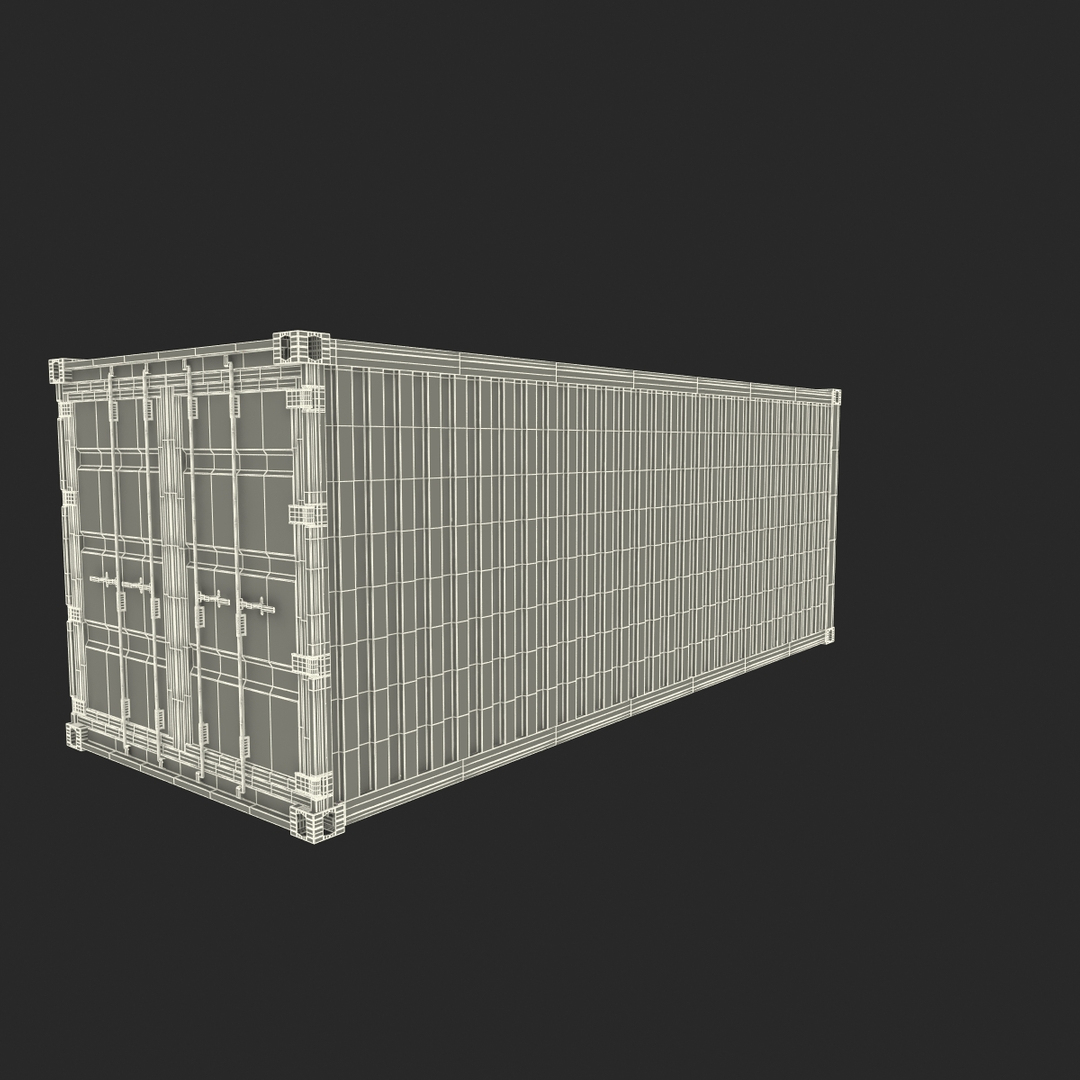 3d 20 foot storage container model