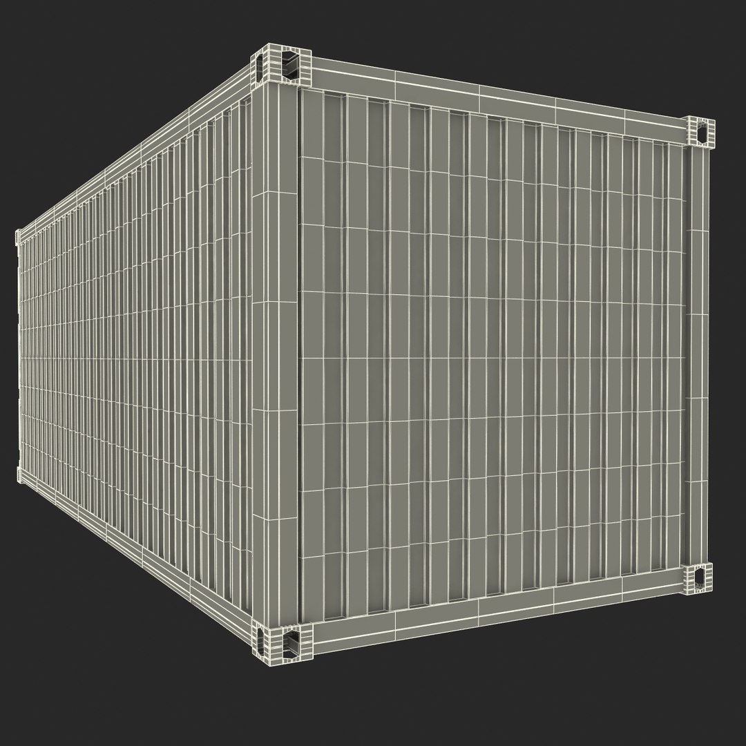 3d 20 foot storage container model