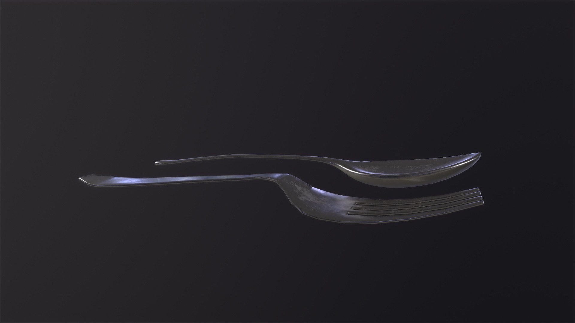 A Spoon And A Fork 3D Model - TurboSquid 2093207
