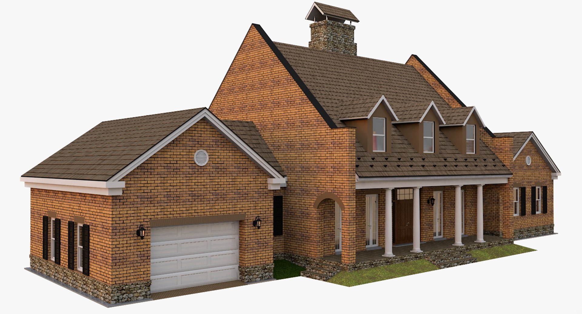 3D American Suburban House Model - TurboSquid 1440695