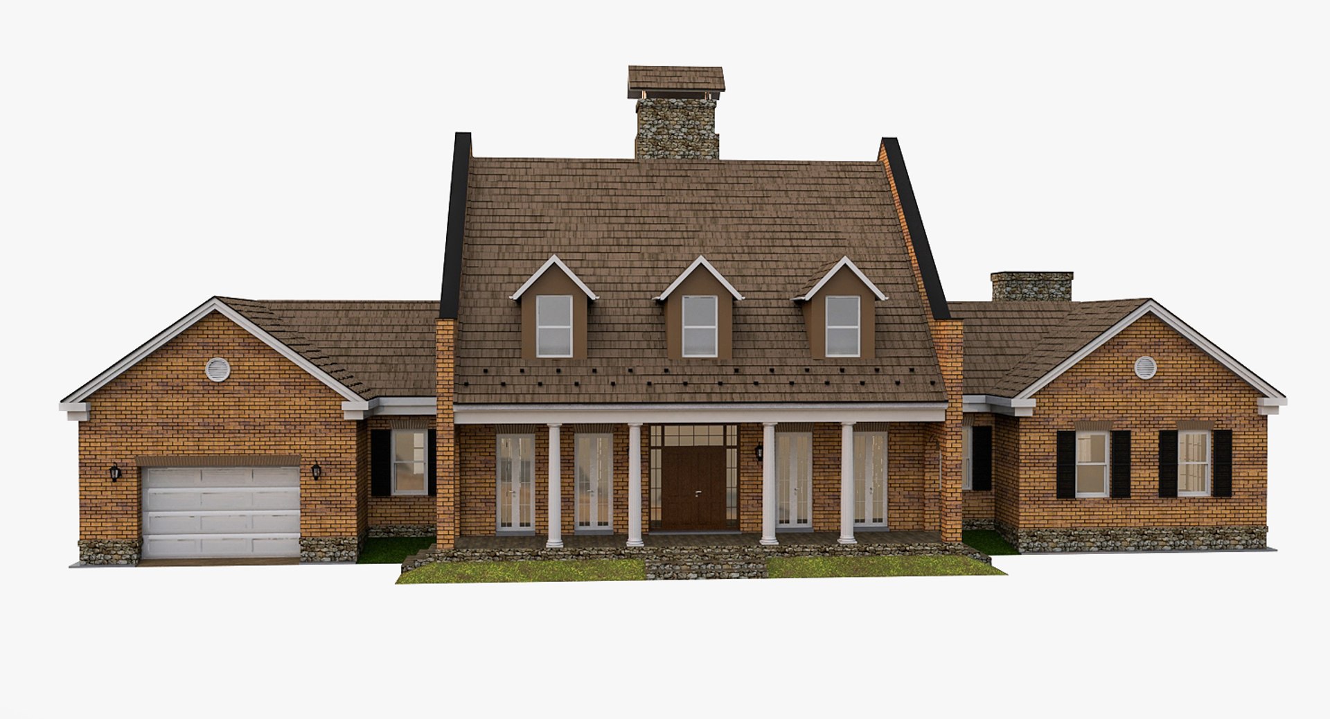 3D American Suburban House Model - TurboSquid 1440695