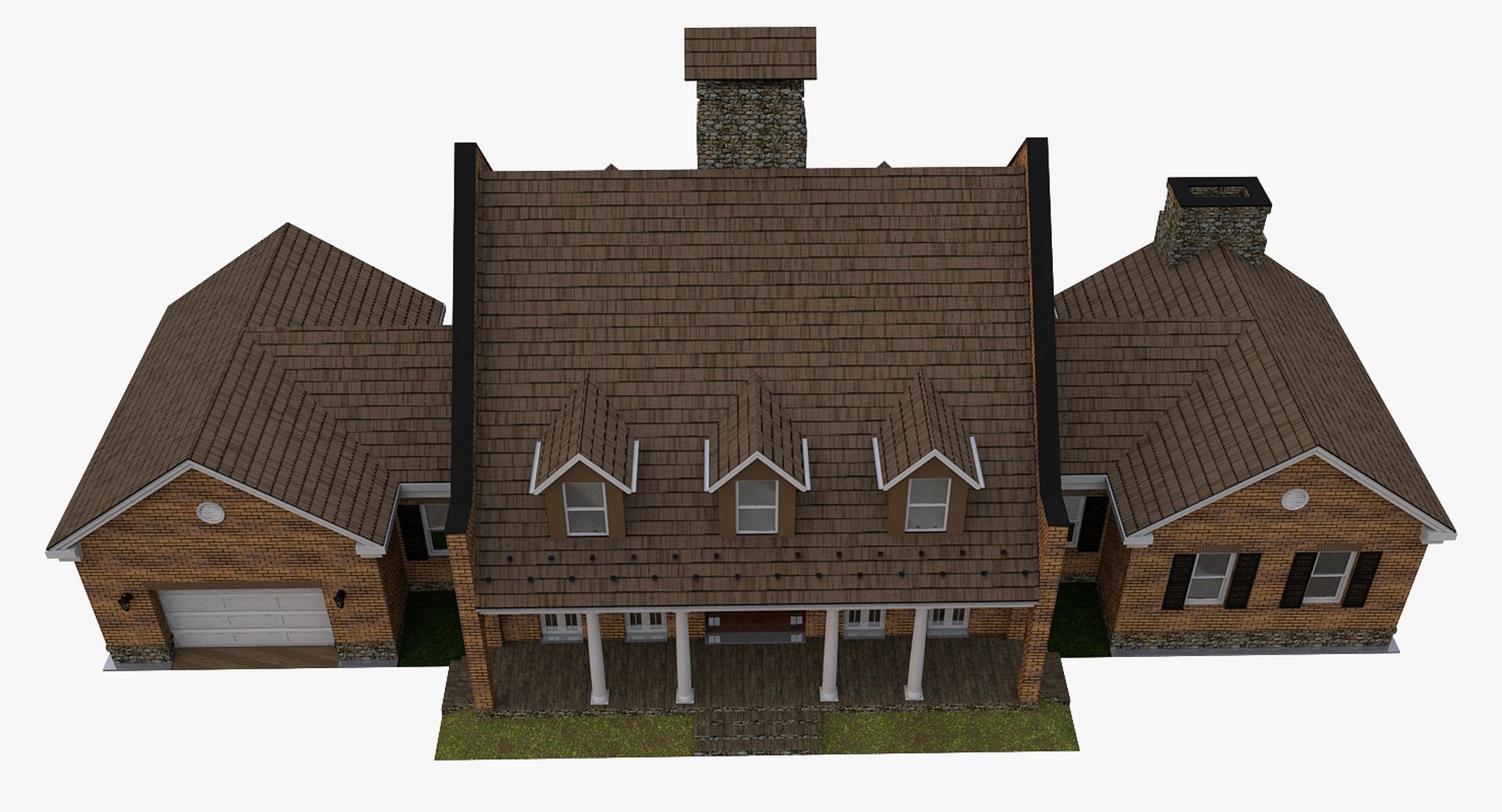 3D American Suburban House Model - TurboSquid 1440695