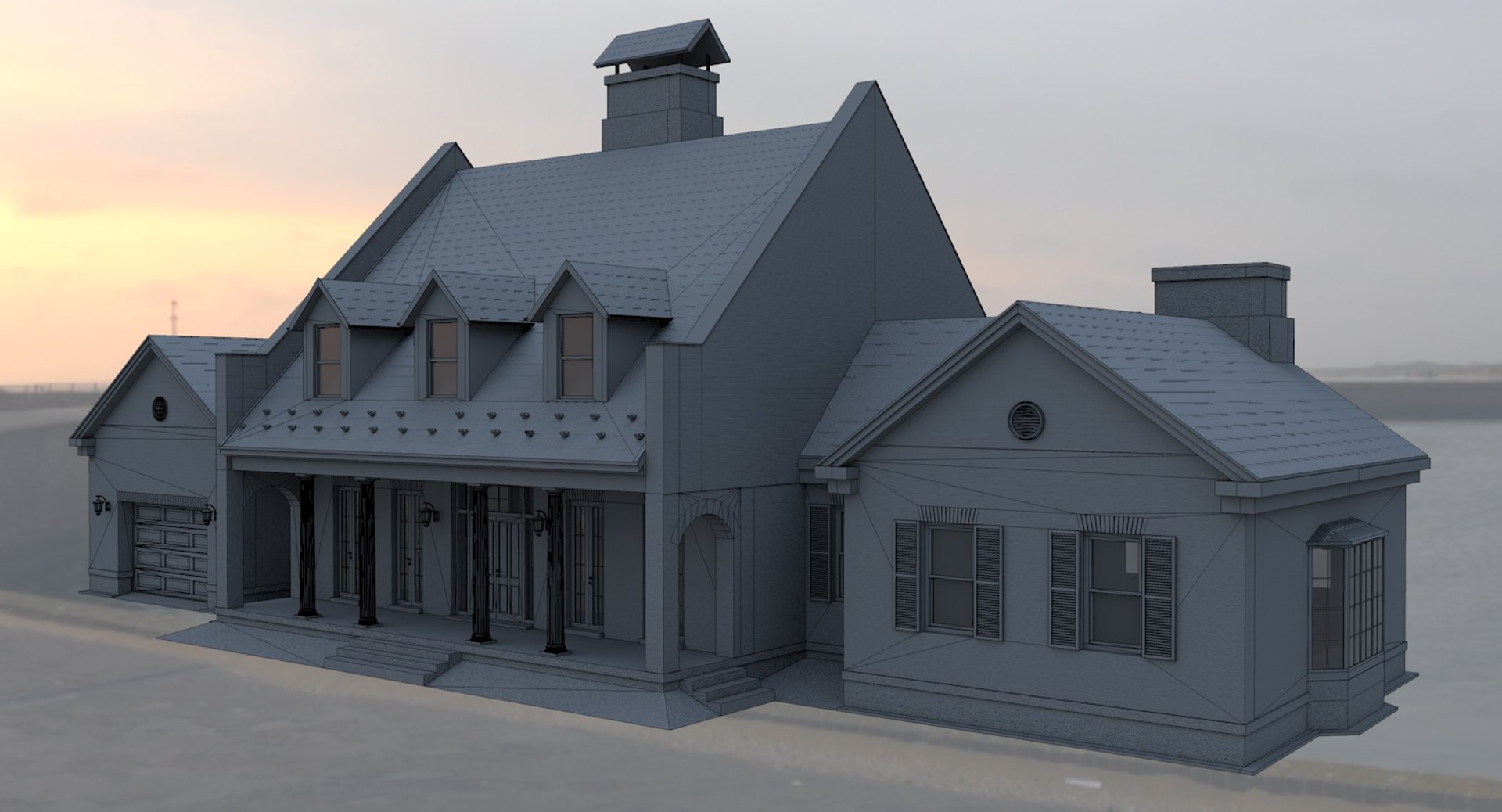 3D American Suburban House Model - TurboSquid 1440695