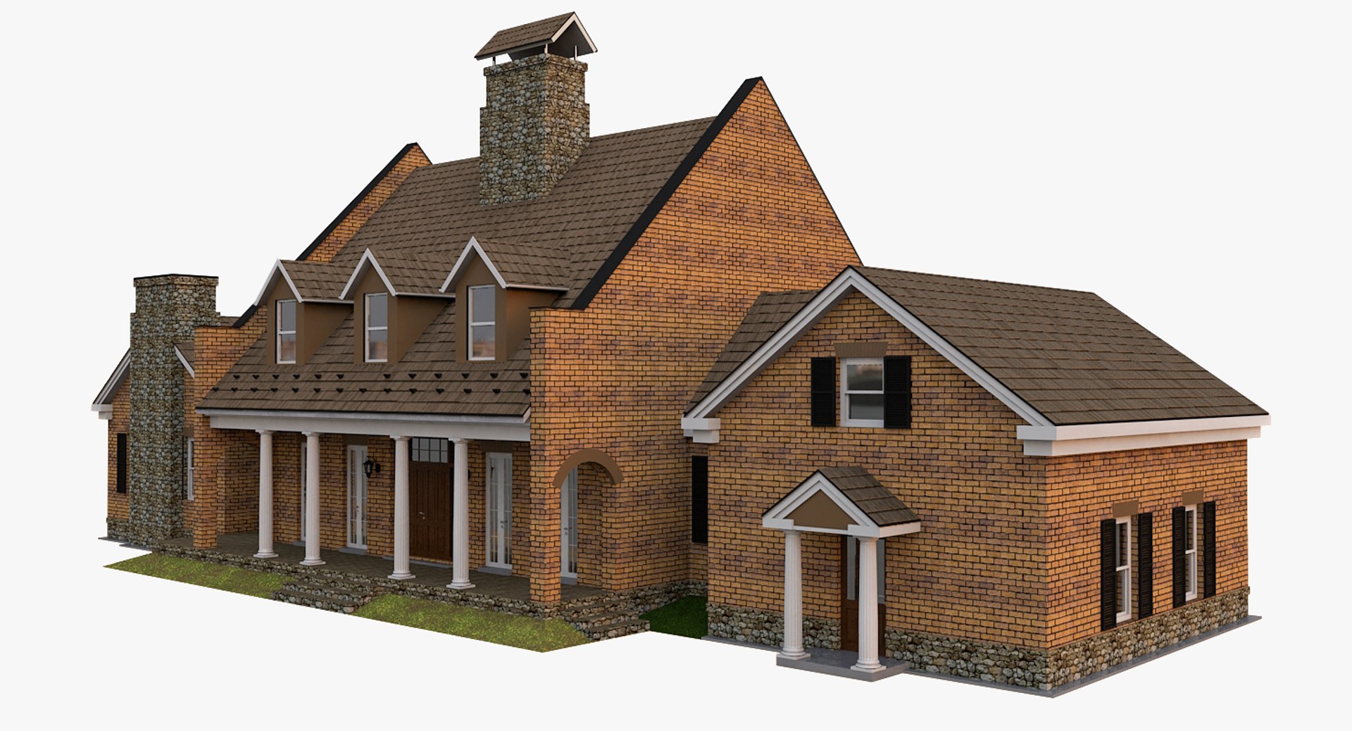 3D American Suburban House Model - TurboSquid 1440695