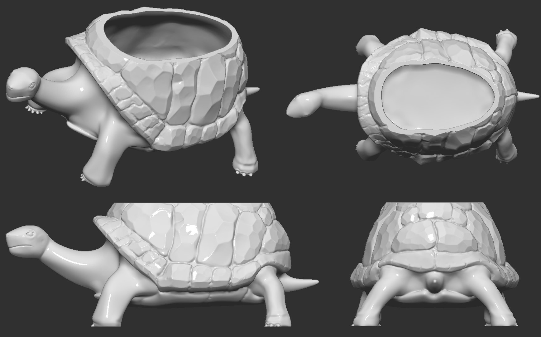 3D model turtle plant vase - TurboSquid 1490929
