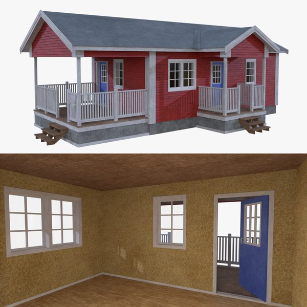 modelo 3d Cabina escandinava seis con interior completo - TurboSquid ...