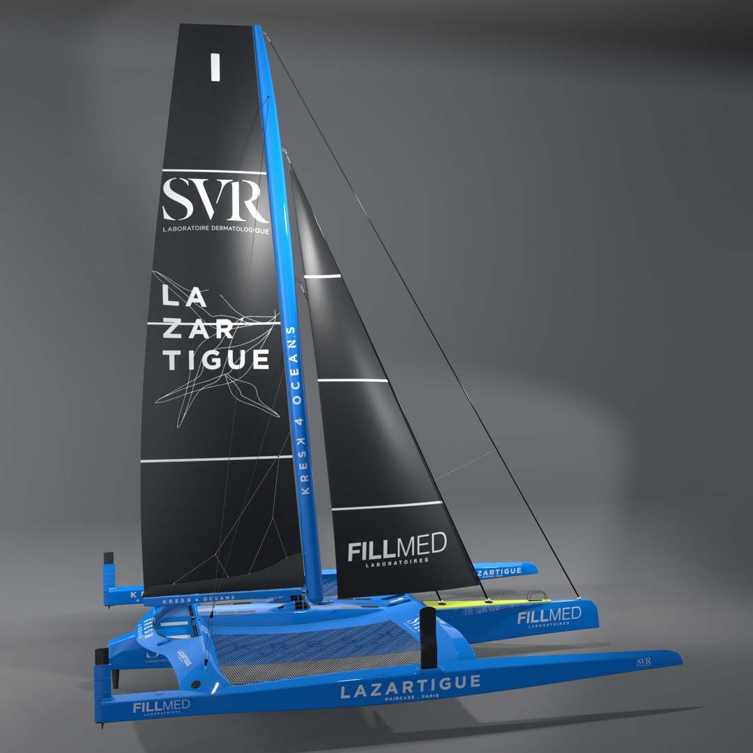 3D Trimaran SVR Lazartigue Ultim Class Trimarans 3223 Model ...