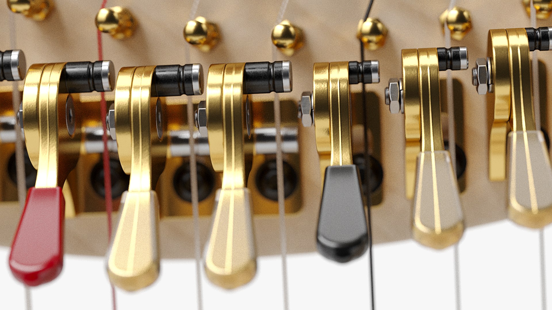 Realistic lever harp bench 3D model - TurboSquid 1589355