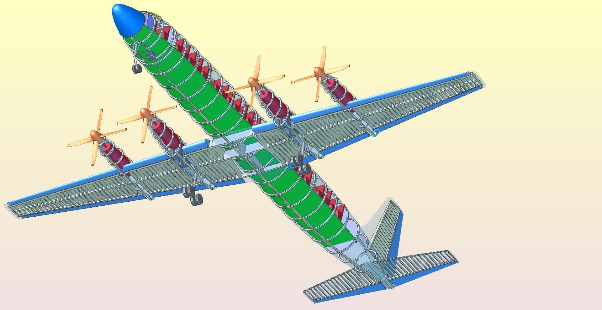 Illushyn il-18 aircraft solid 3D model - TurboSquid 1313133