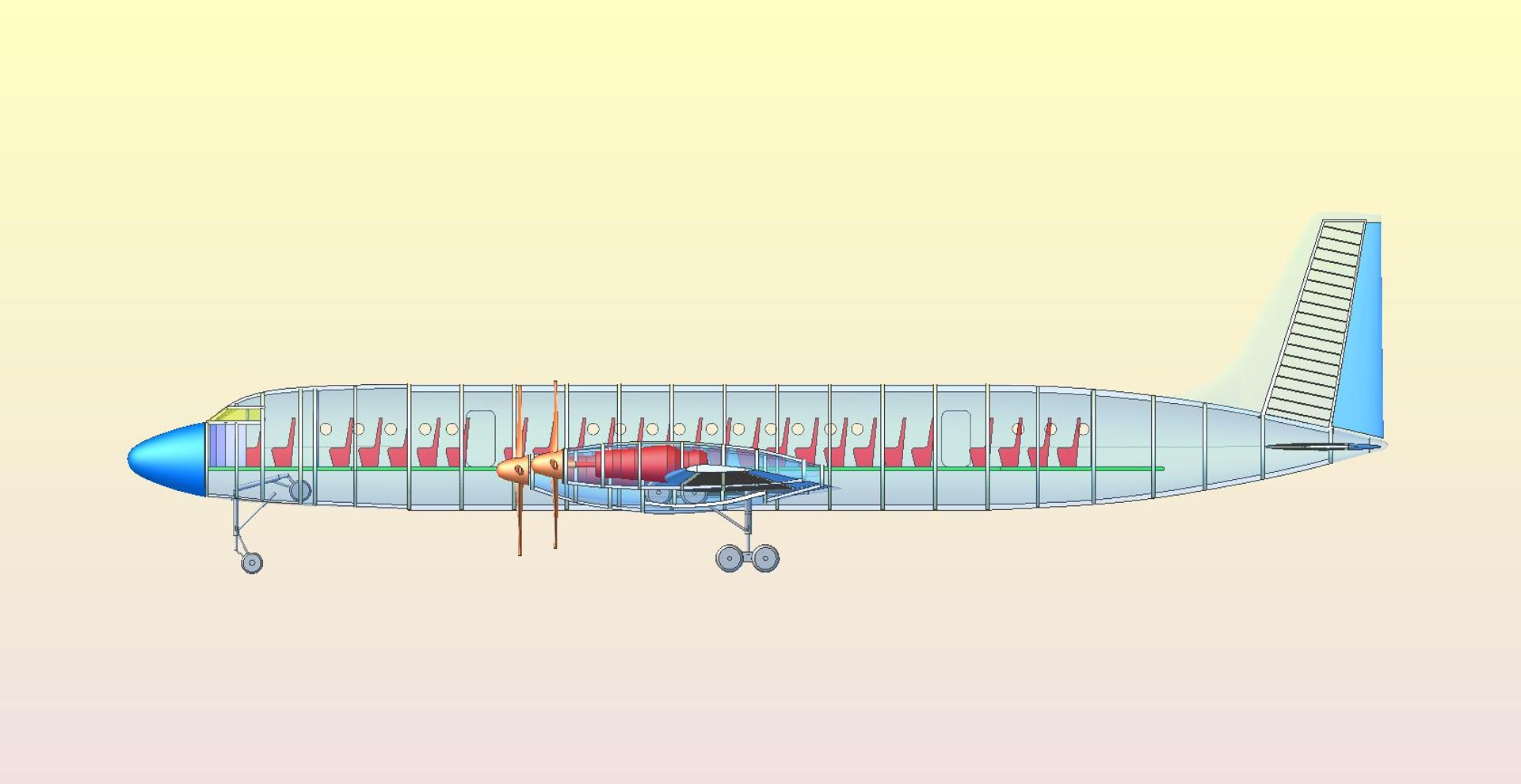 Illushyn Il-18 Aircraft Solid 3D Model - TurboSquid 1313133