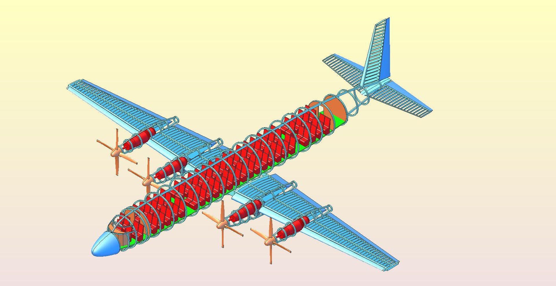 Illushyn Il-18 Aircraft Solid 3D Model - TurboSquid 1313133