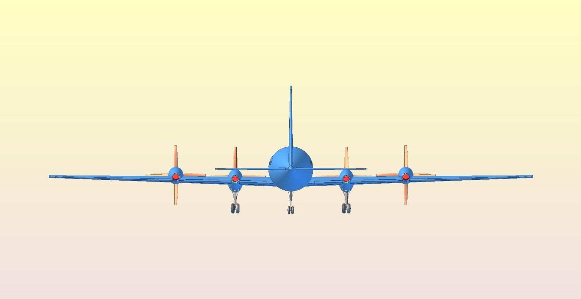 Illushyn Il-18 Aircraft Solid 3D Model - TurboSquid 1313133