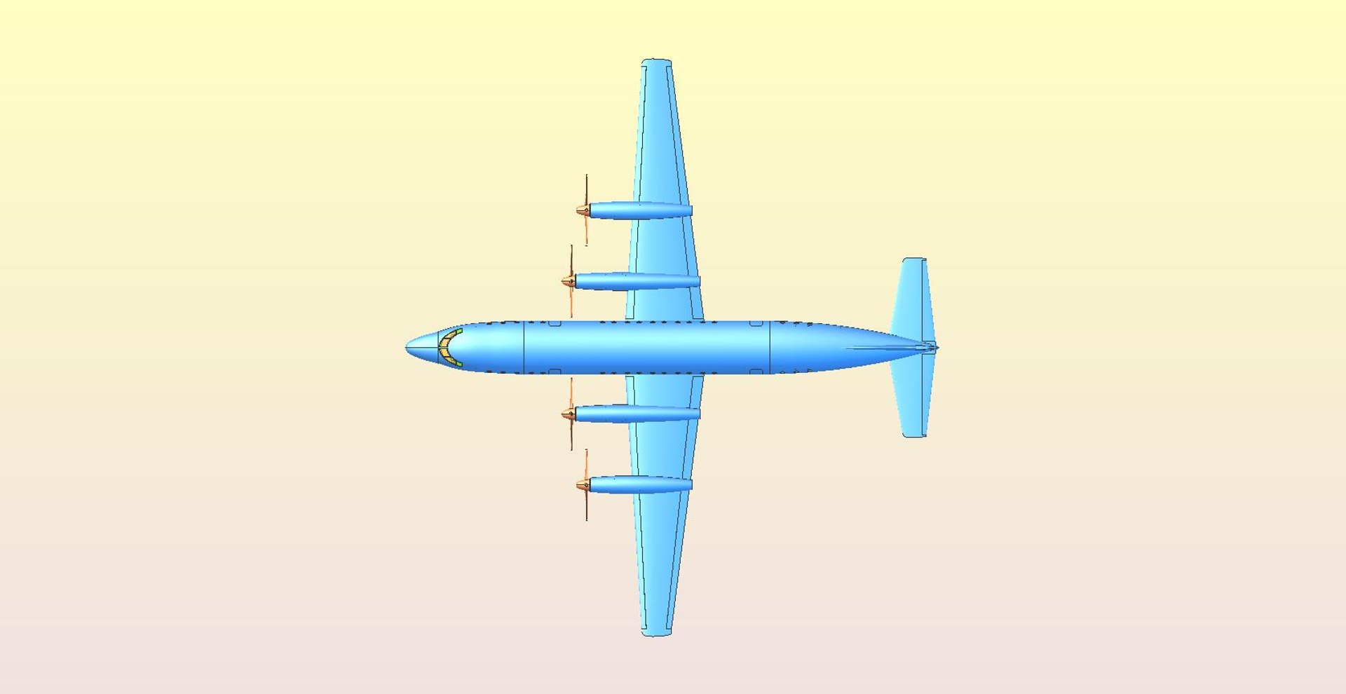 Illushyn Il-18 Aircraft Solid 3D Model - TurboSquid 1313133