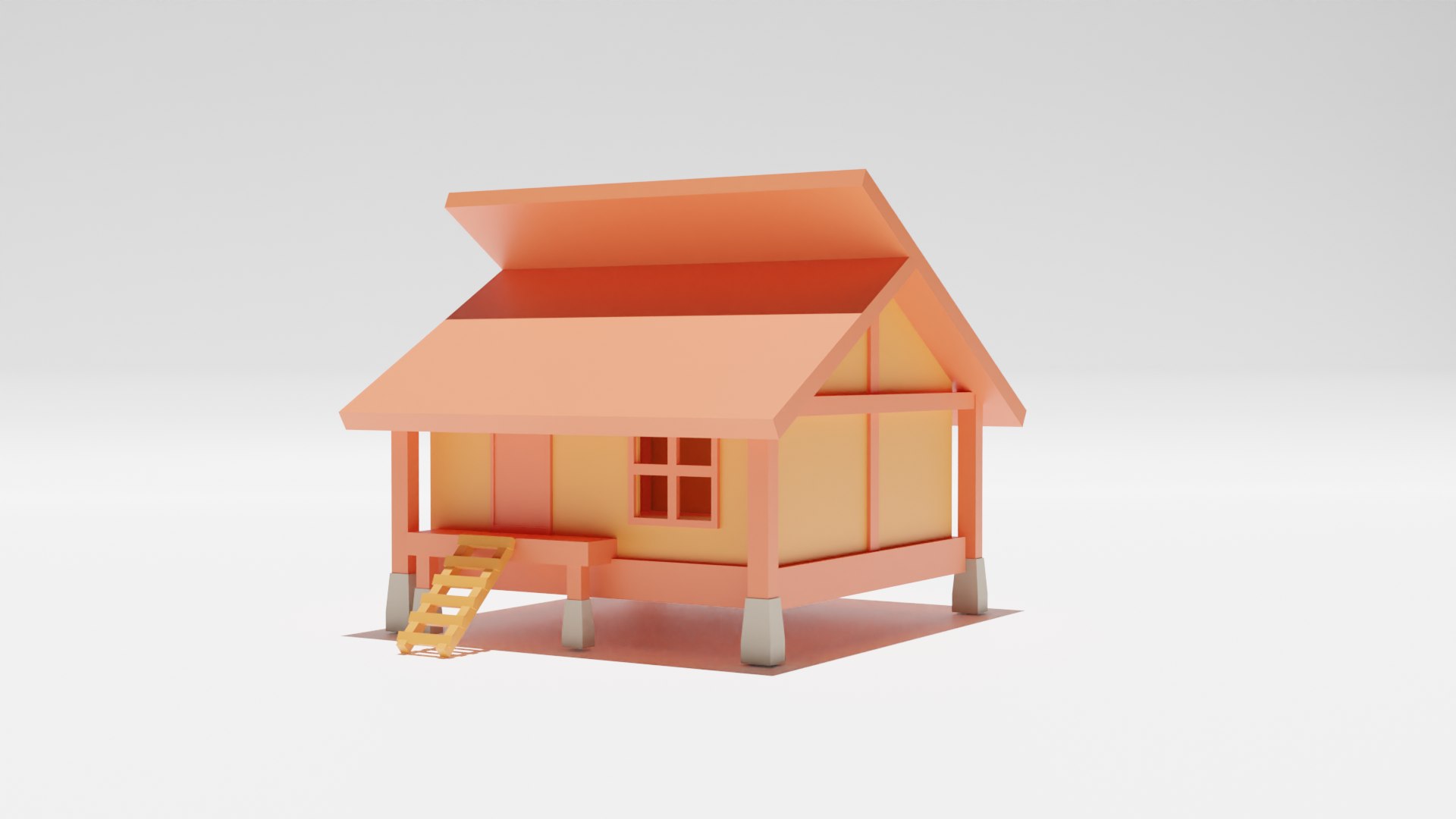 Low Poly House 3D Model - TurboSquid 2411570
