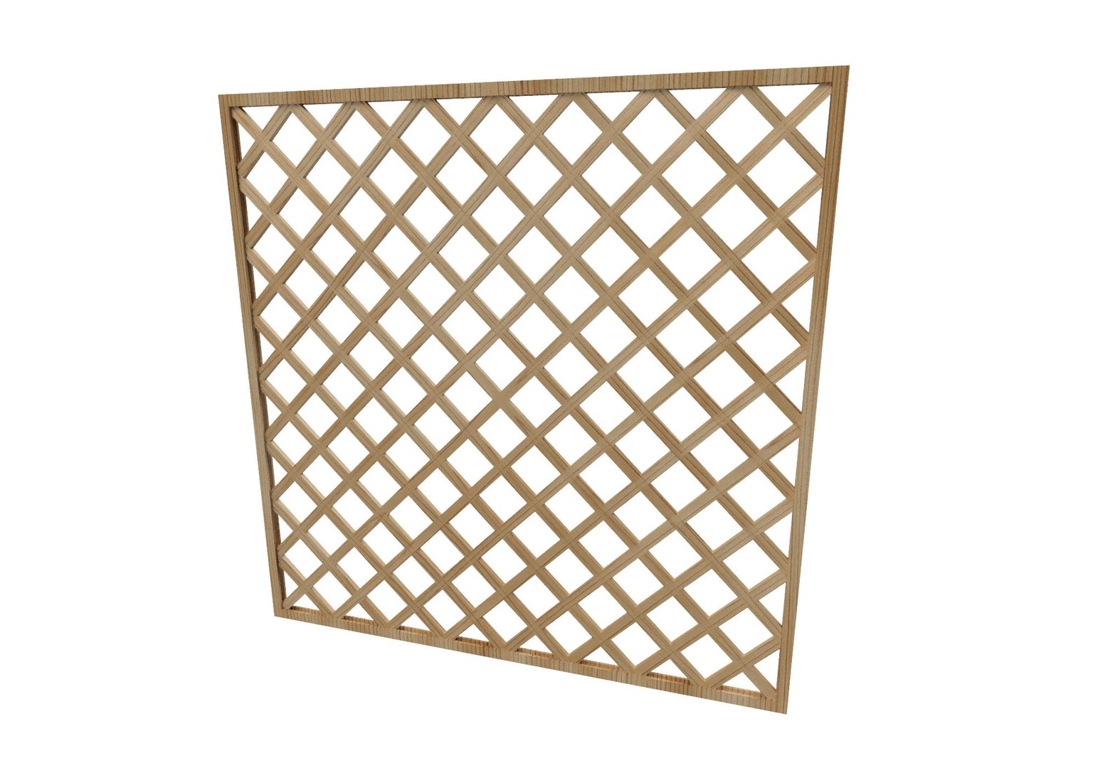 3D Wooden Fence With Trellis - TurboSquid 1967952