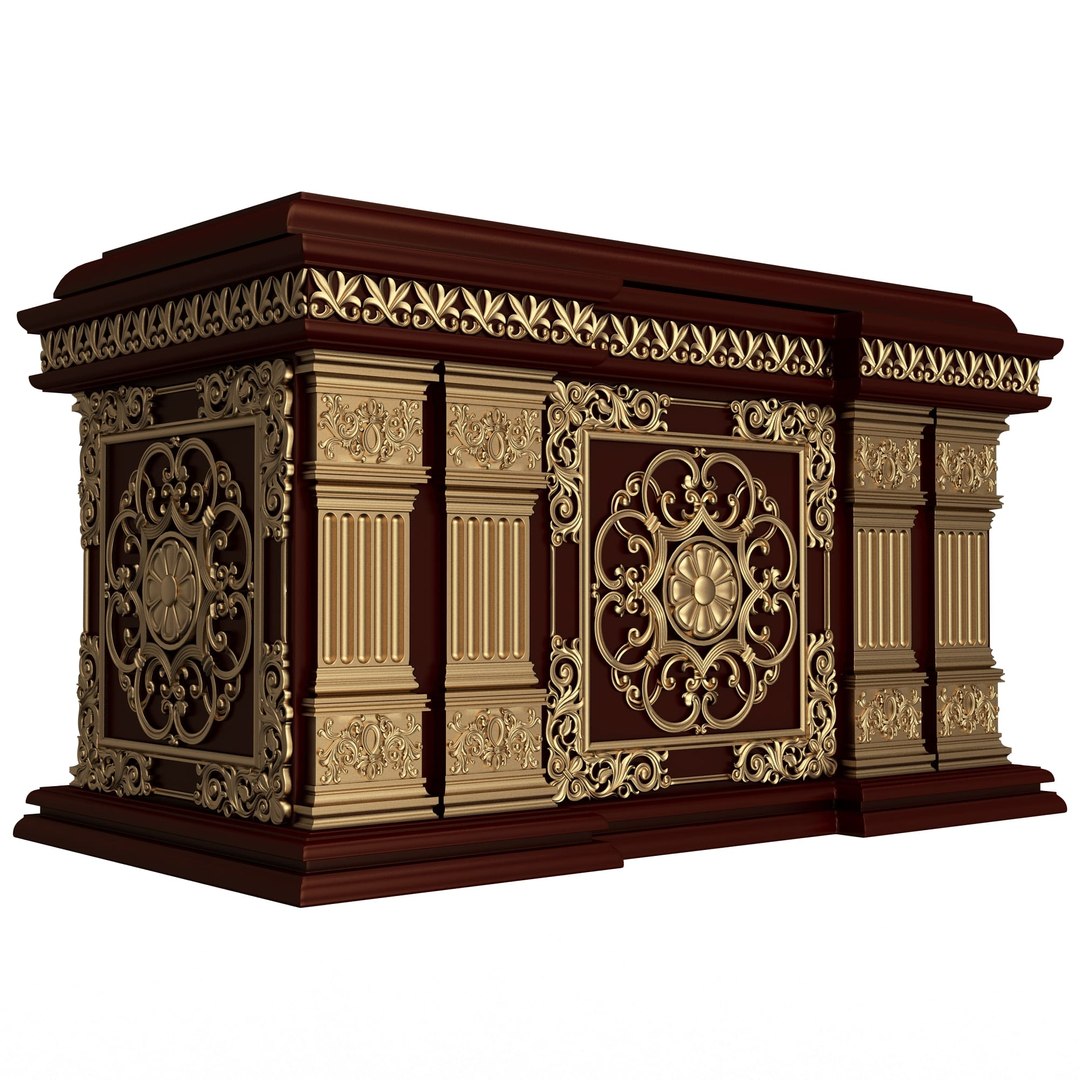 Chest 02 Red 3D - TurboSquid 2242555