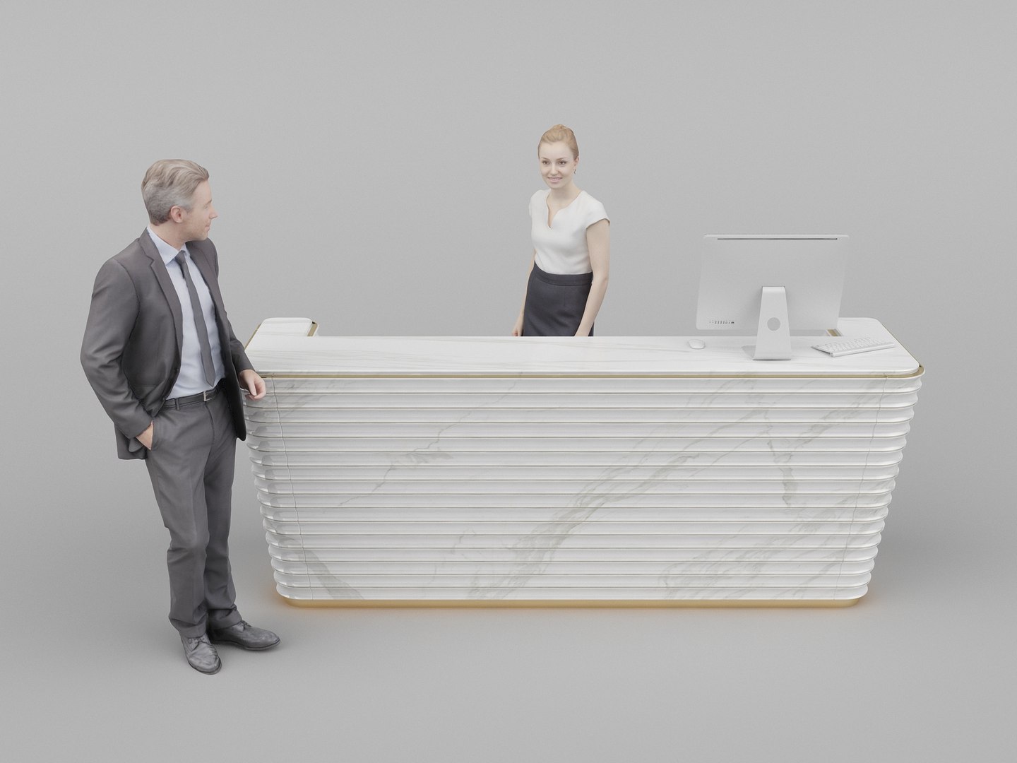 3D Reception Desk - 081 model - TurboSquid 1994873
