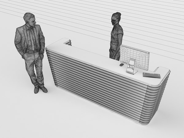 3D Reception Desk - 081 model - TurboSquid 1994873