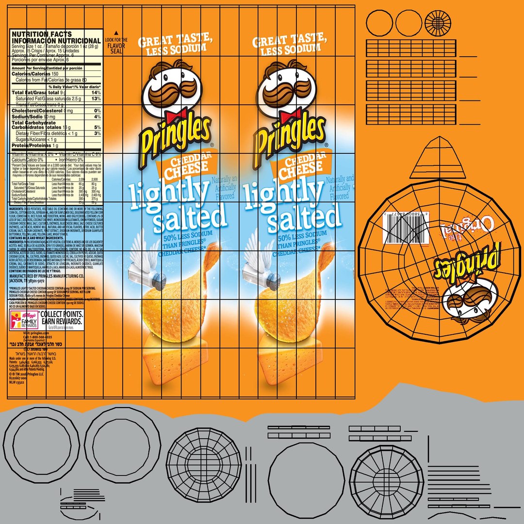 3D Pringles Modeled Model - TurboSquid 1361454